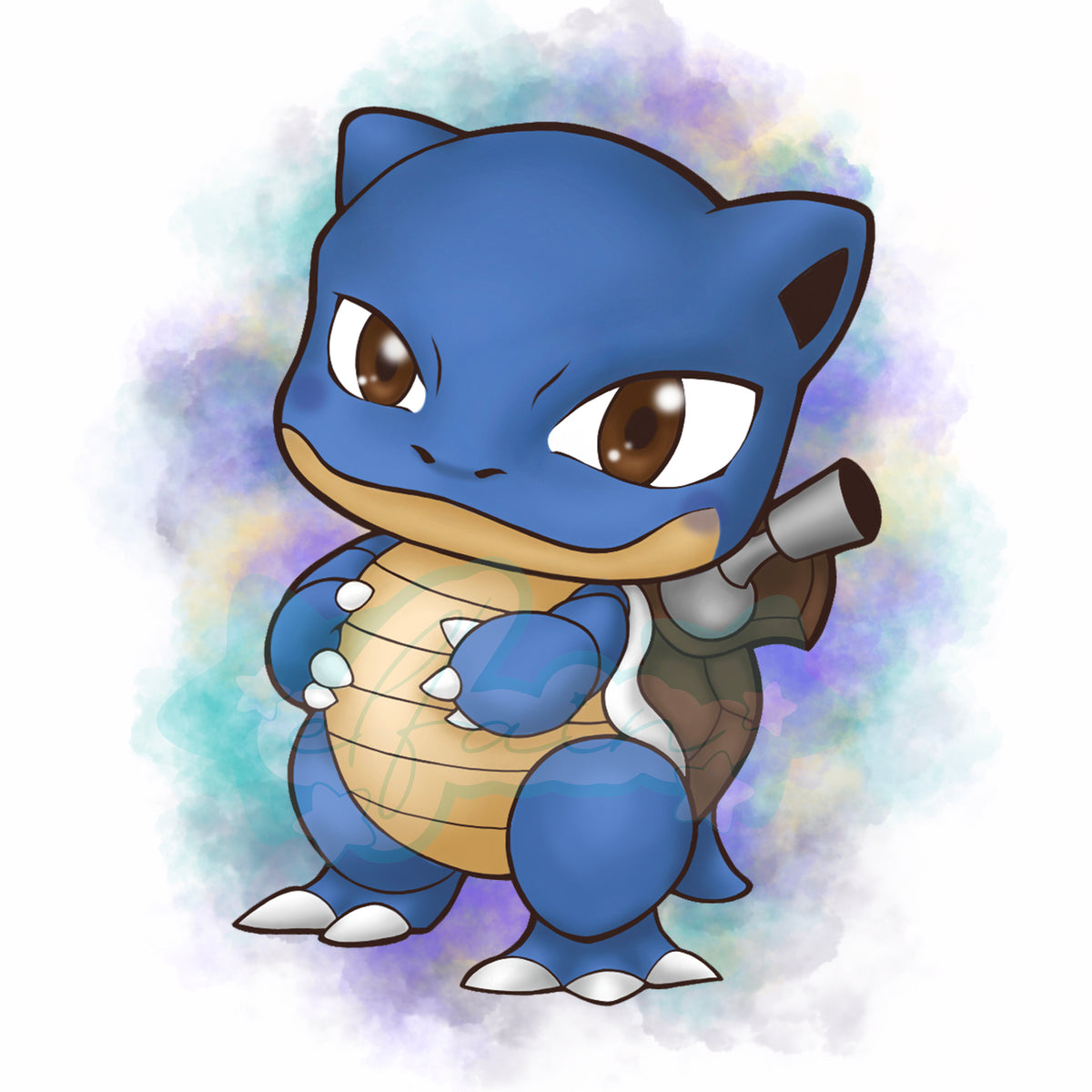 Baby Blastoise illustration digital download – elfain
