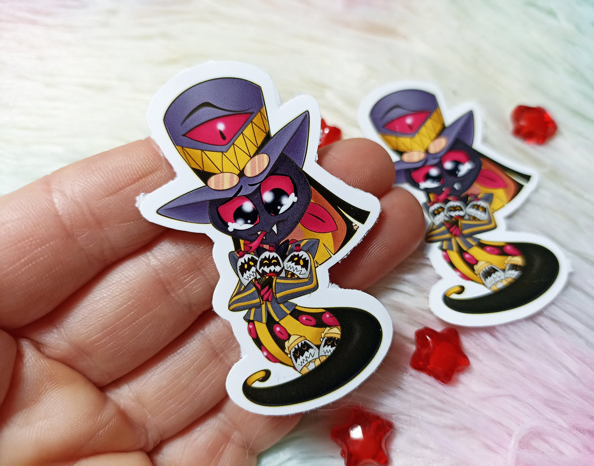 Sir Pentious and eggs Hazbin Pegatina Vinyl Sticker – elfain